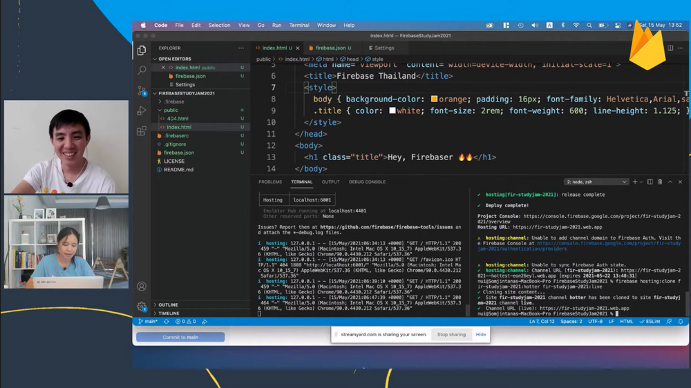 เรียนรู้การ integrate Firebase Hosting กับ GitHub Actions ใน Firebase Study Jam 2021