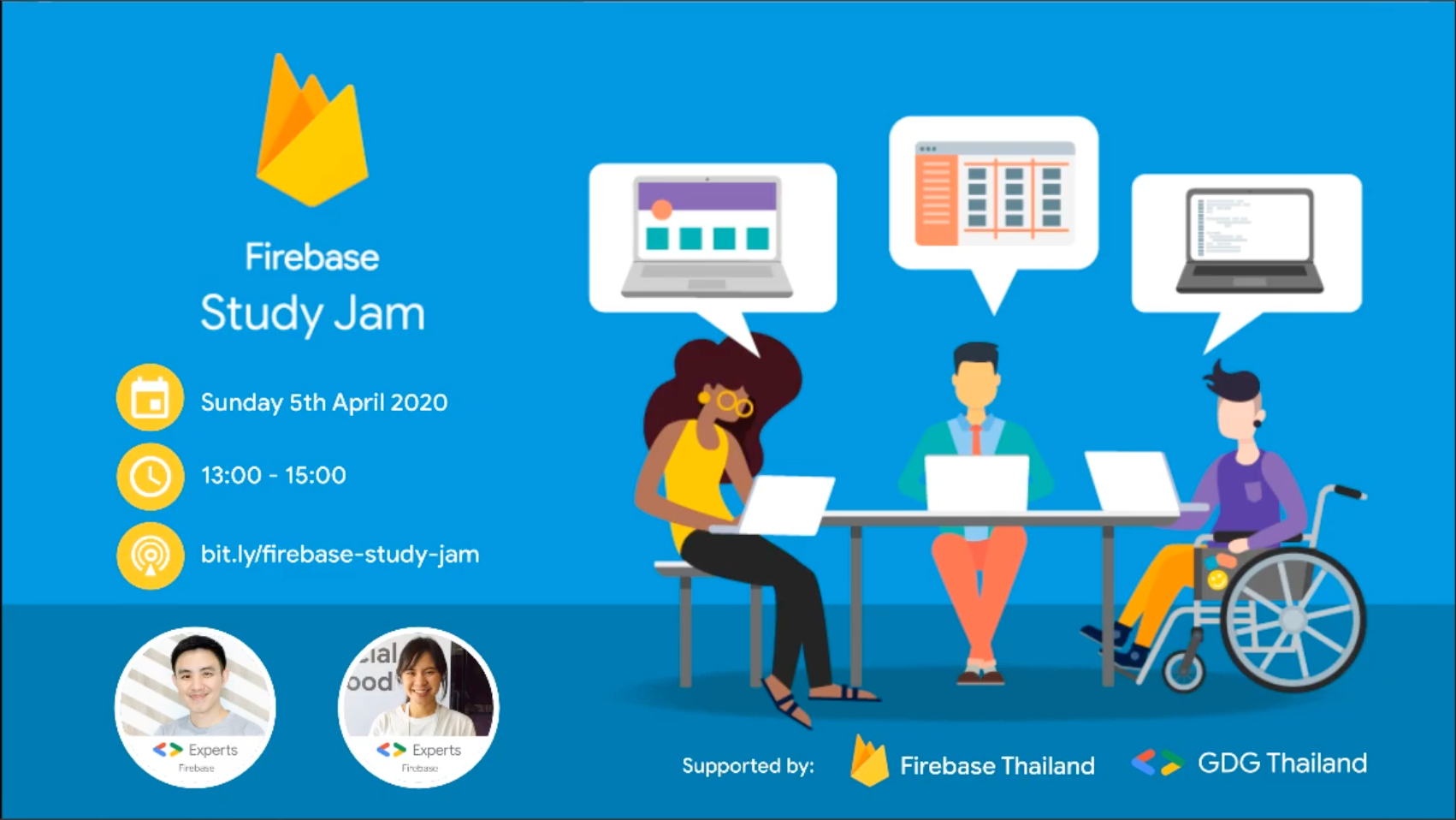 เติมไฟอยู่ที่บ้านกับงาน Firebase Study Jam